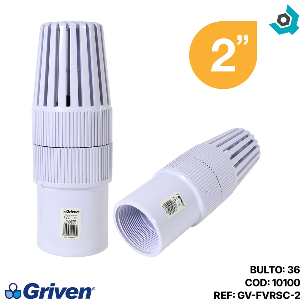 CHEQUE 2" DE PVC CON ROSCA GRIVEN | Litani Import Export